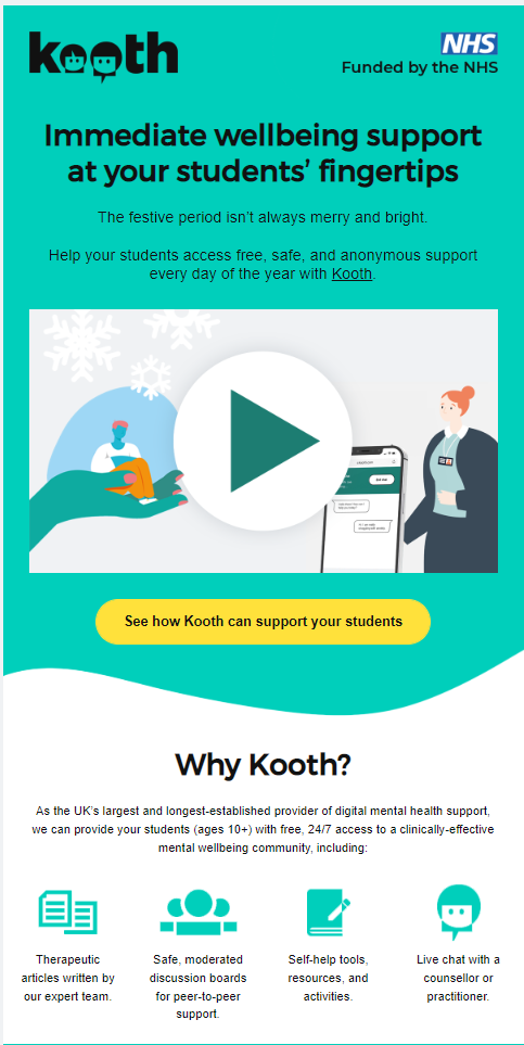 Ormiston Chadwick Academy - Kooth -Immediate wellbeing support